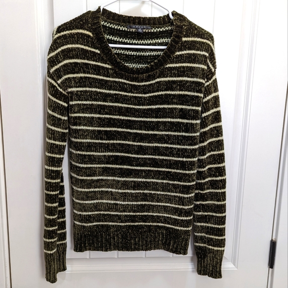 Cyrus | Sweaters | Cyrus Green And Cream Striped Super Soft Knit ...